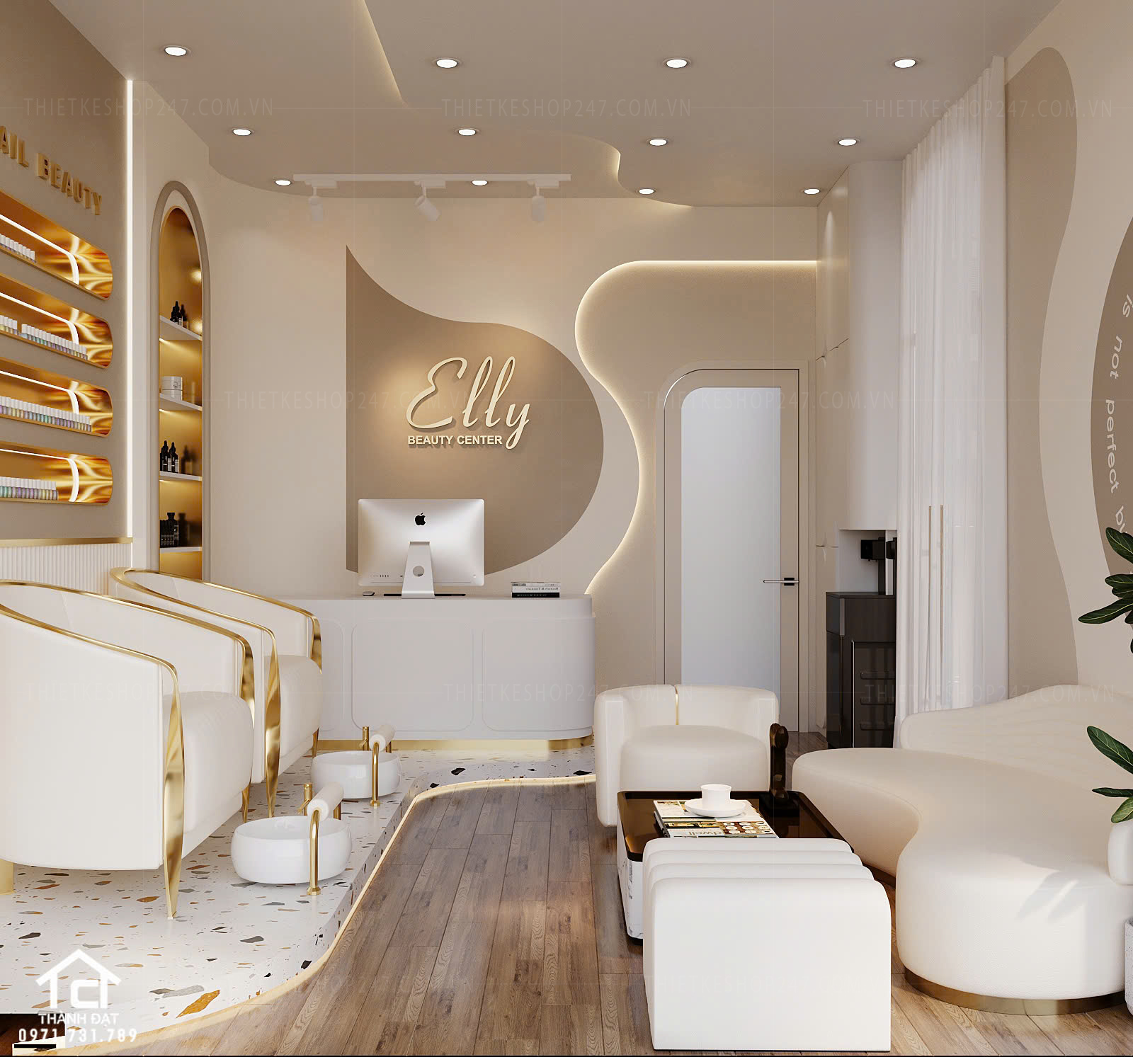 Mẫu thiết kế spa đẹp trẻ trung và sang trọng – Elly