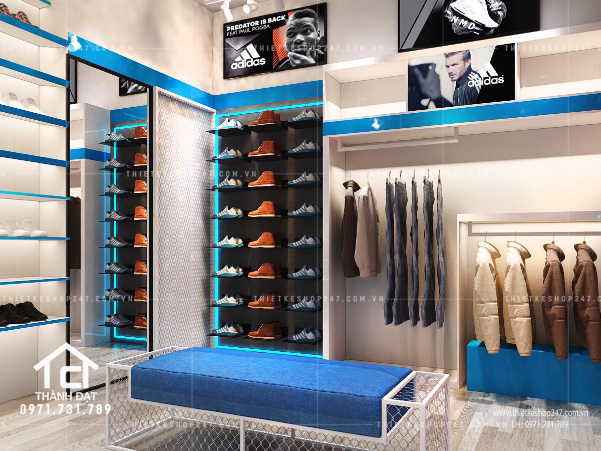 Thiết kế shop giày dép đẹp, năng động – Anh Cường