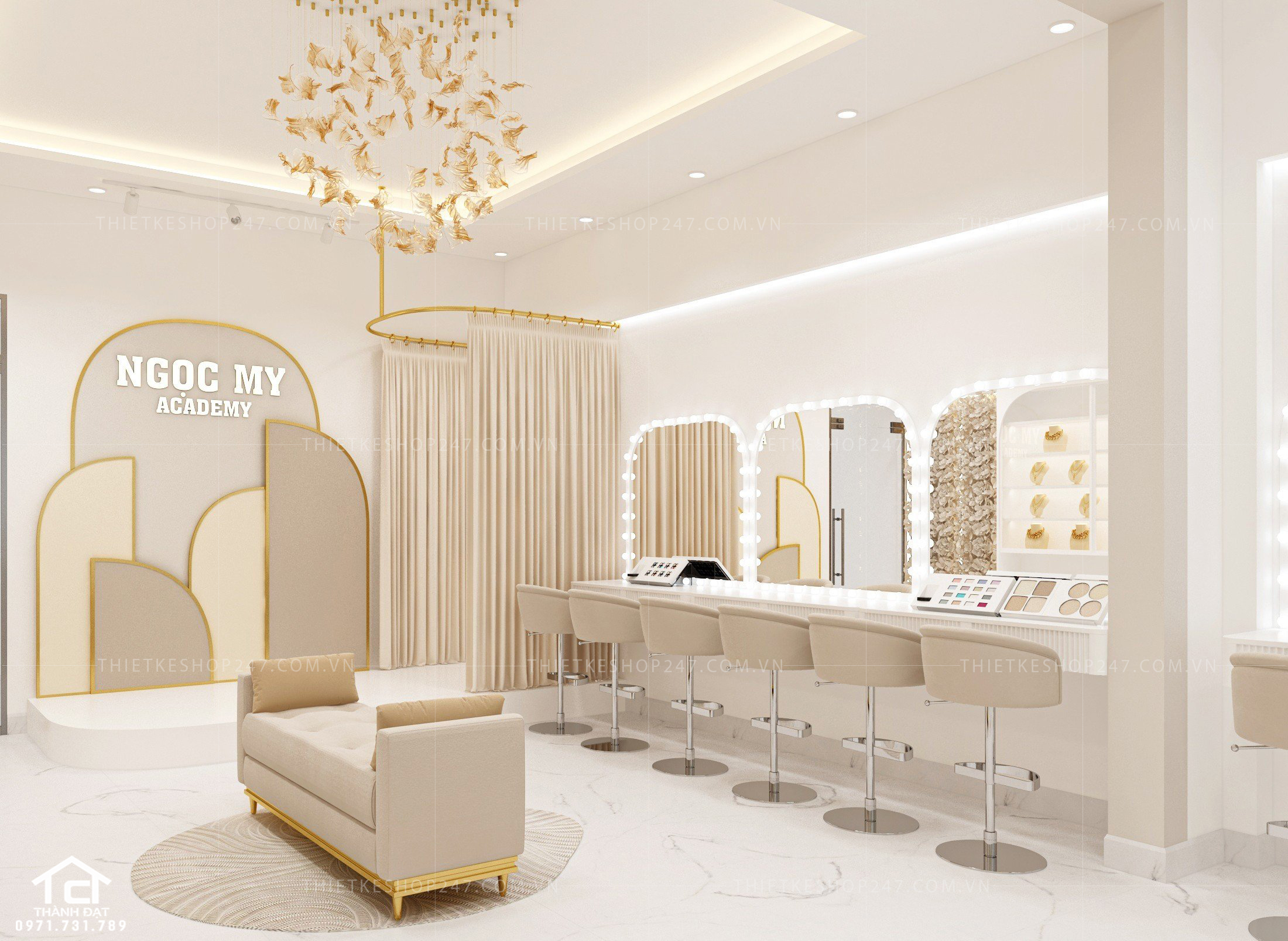 Thiết kế studio áo cưới đẹp, tinh tế - Chị Mỹ