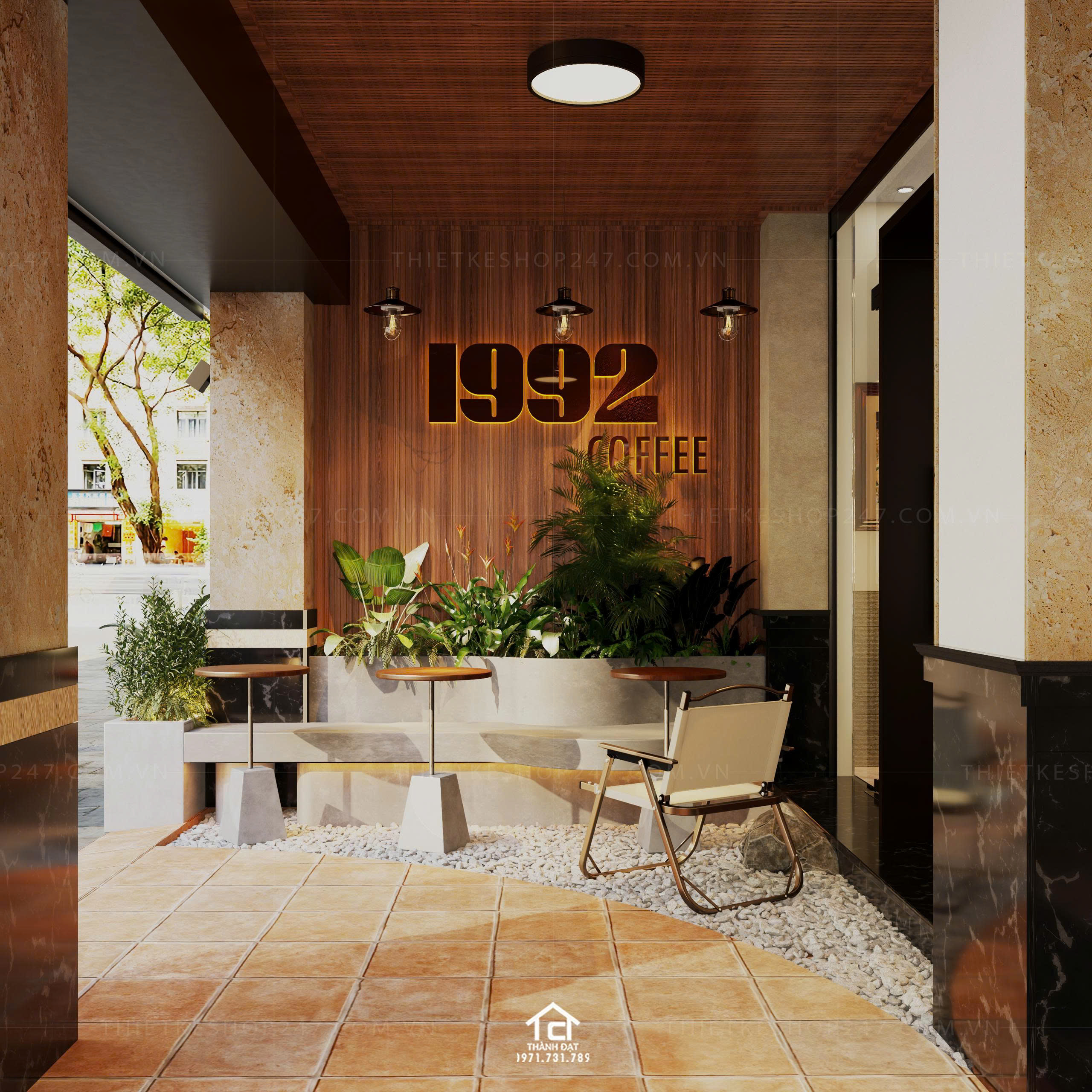 Thiết kế quán cafe đẹp ấn tượng và sang trọng – 1992 COFFEE