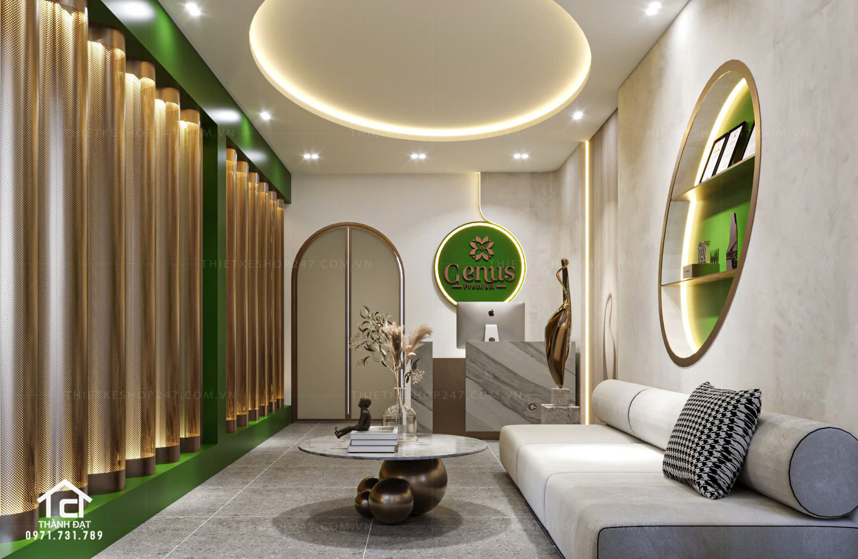 Mẫu thiết kế spa đẹp sang chảnh và hiện đại – Genus