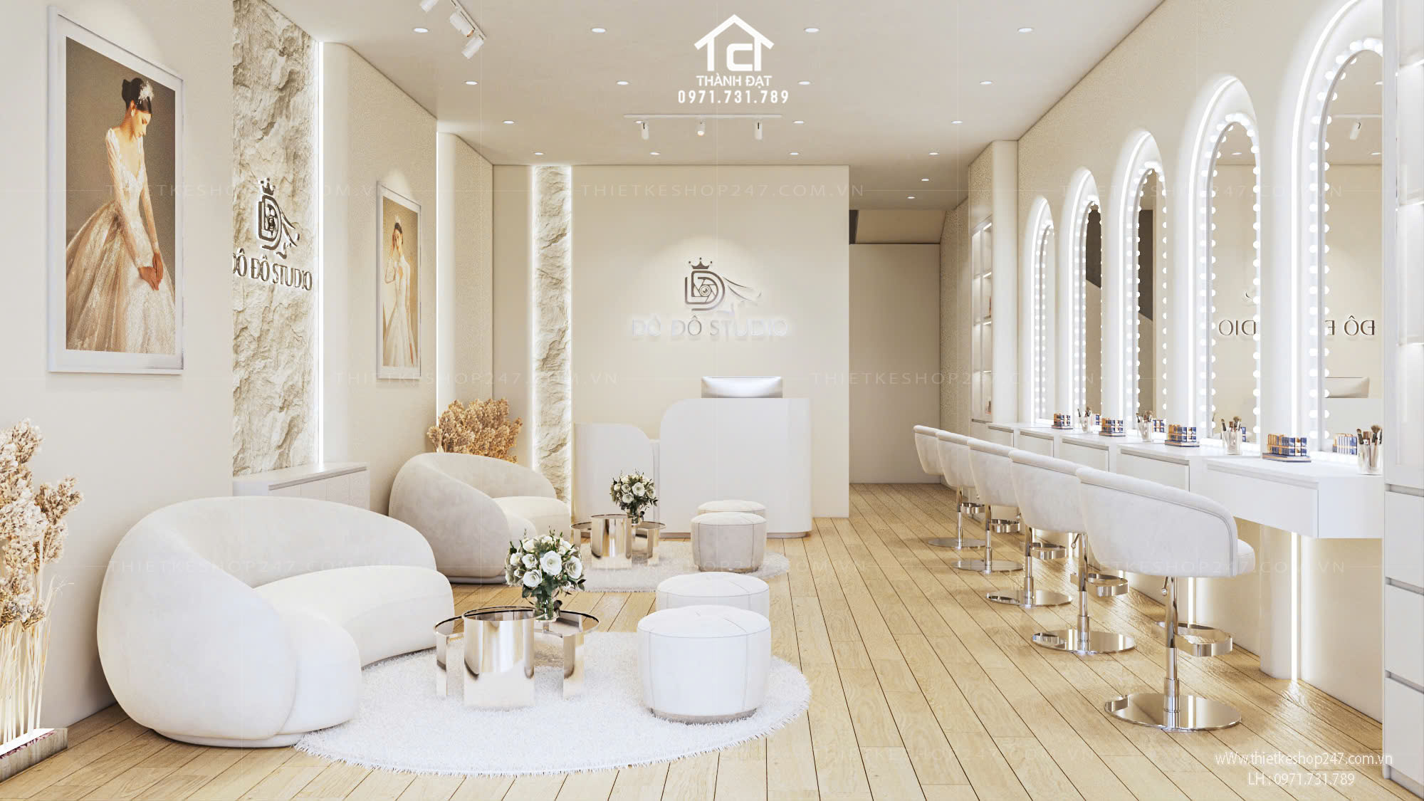 Mẫu thiết kế studio áo cưới đẹp trẻ trung và sang chảnh – ĐÔ ĐÔ STUDIO